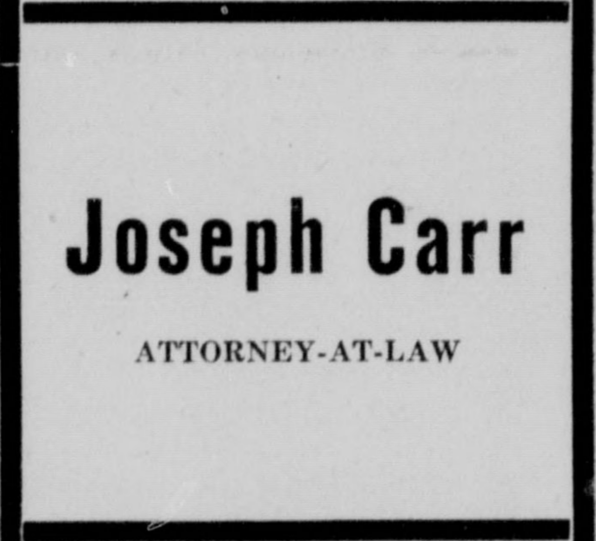 A Biography of Joseph Carr – NorthOmahaHistory.com